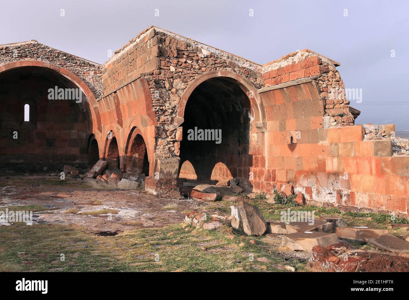 Arinj Caravanserai from the 12th century in Arinj, Armenia. The ...