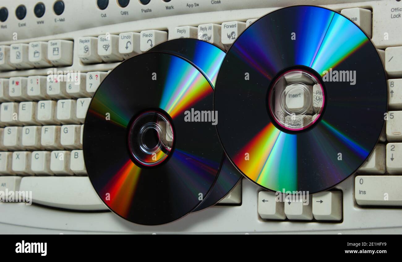 Keyboard cd top view hi-res stock photography and images - Alamy
