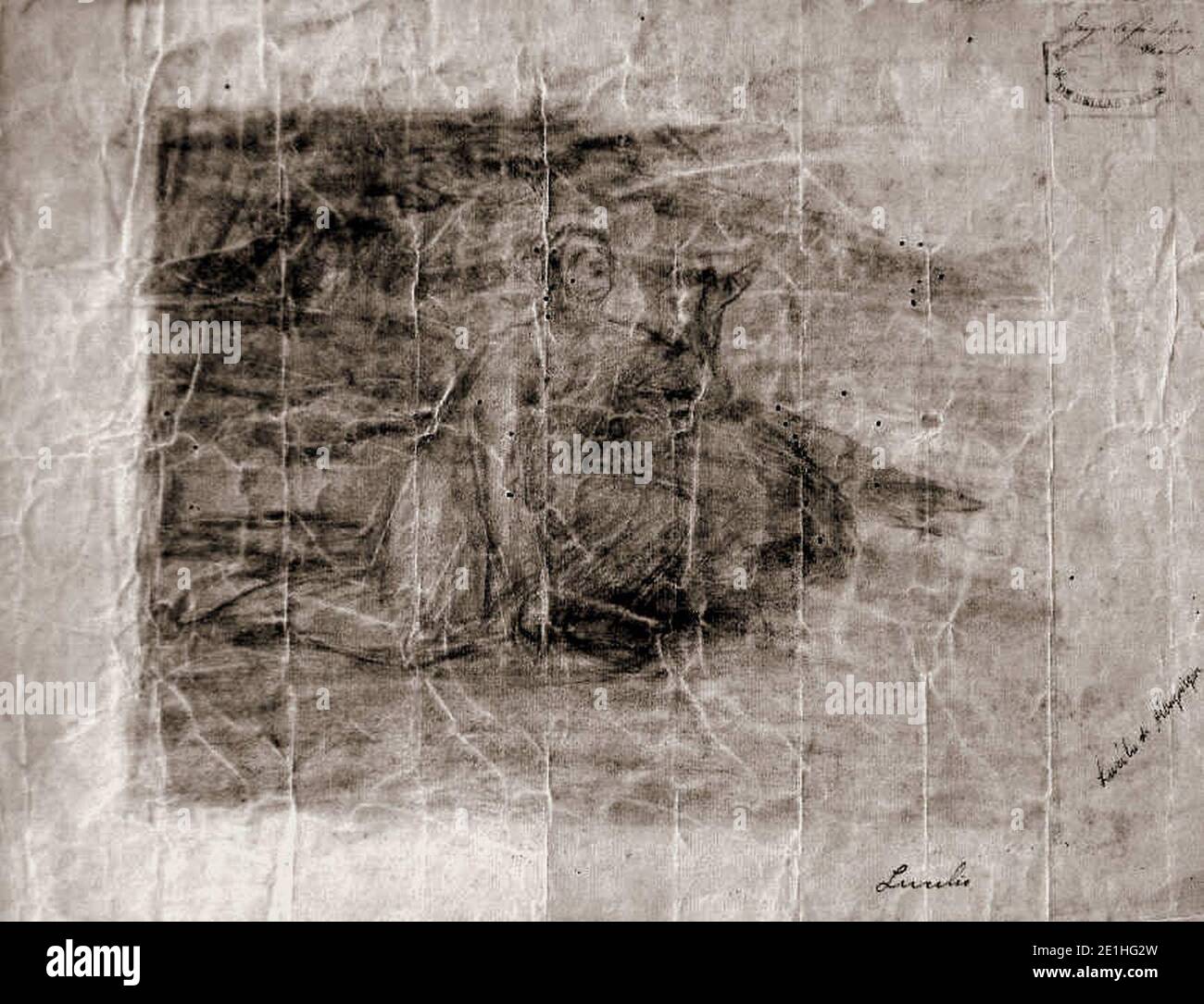 Lucílio de Albuquerque - Anchieta escrevendo o poema à Virgem (esboço ...