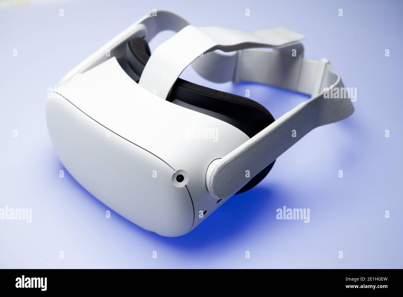 White new generation VR headset isolated on white background. Oculus ...