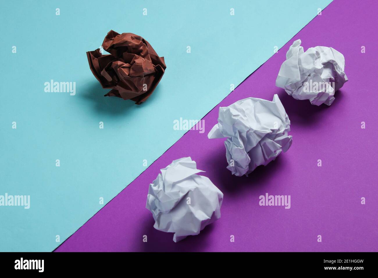 The concept of uniqueness, racial discrimination. White and brown ...