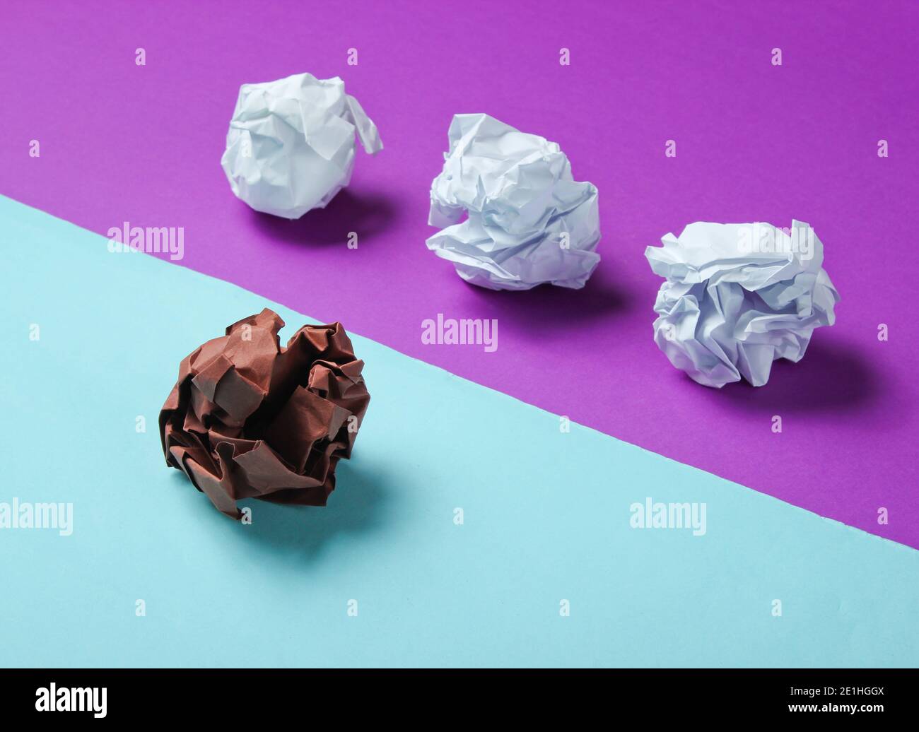 The concept of uniqueness, racial discrimination. White and brown ...