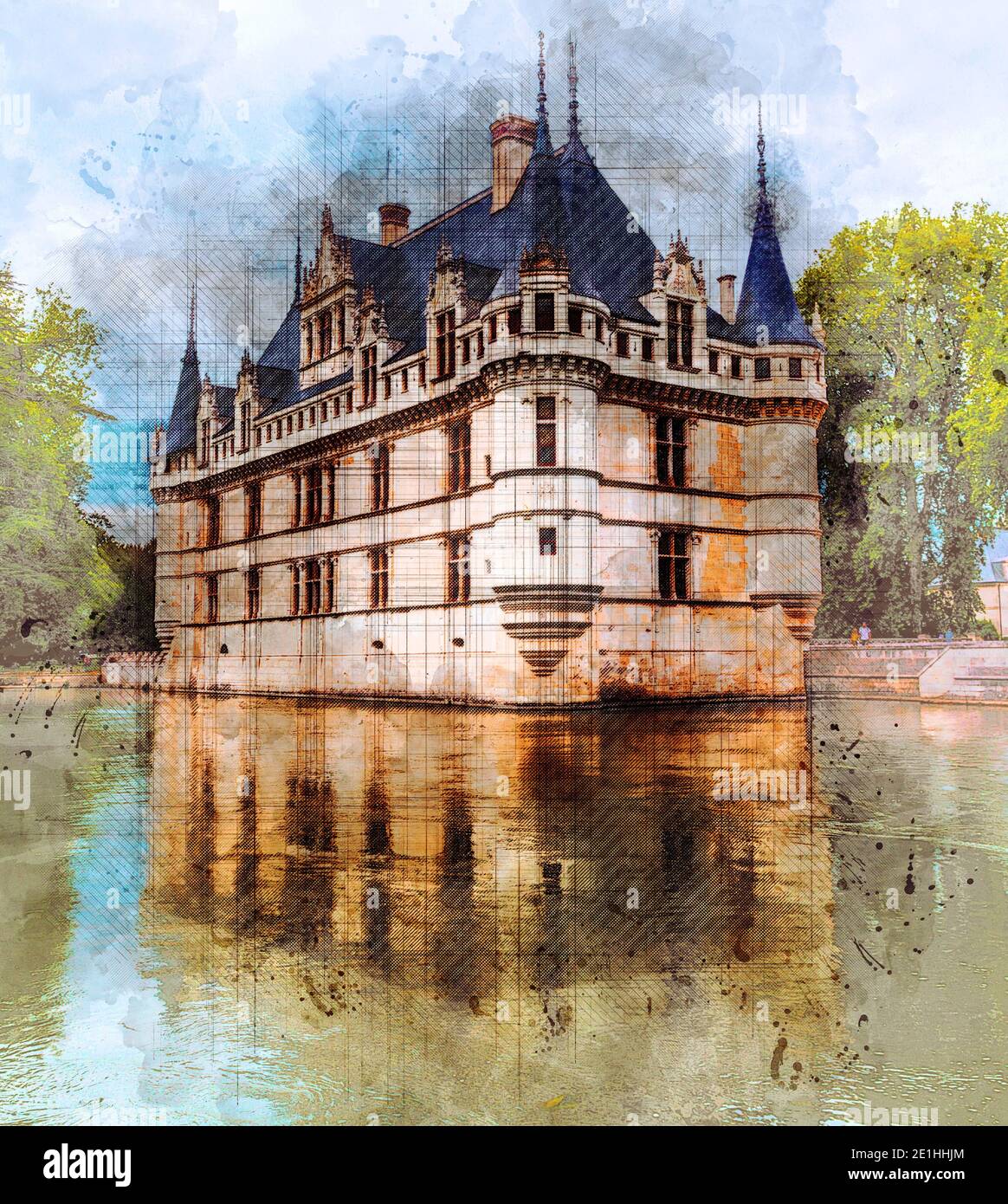 Castles Drawings In Color