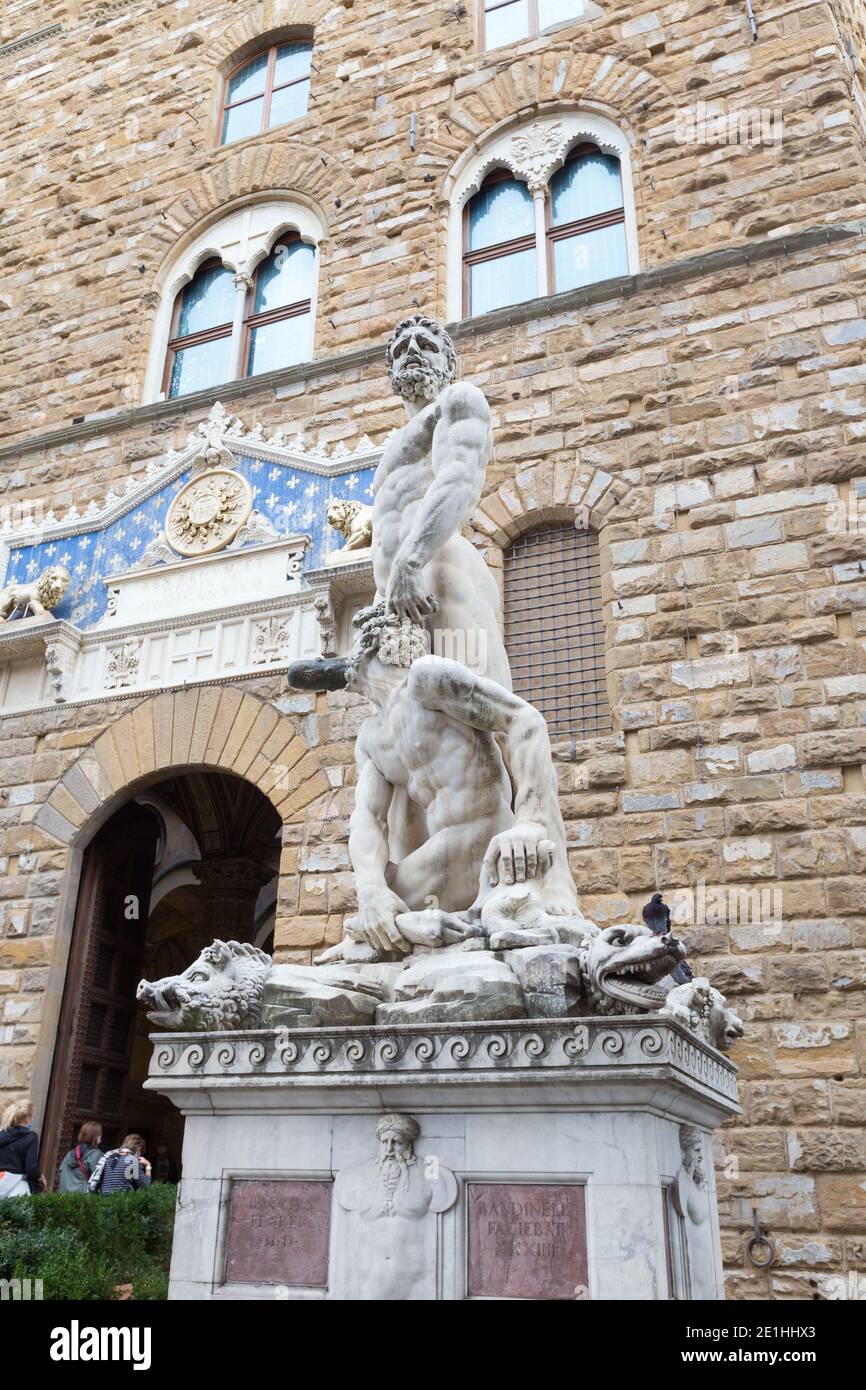 Statue of Hercules and Cacus, Florence, Italy Stock Photo - Alamy