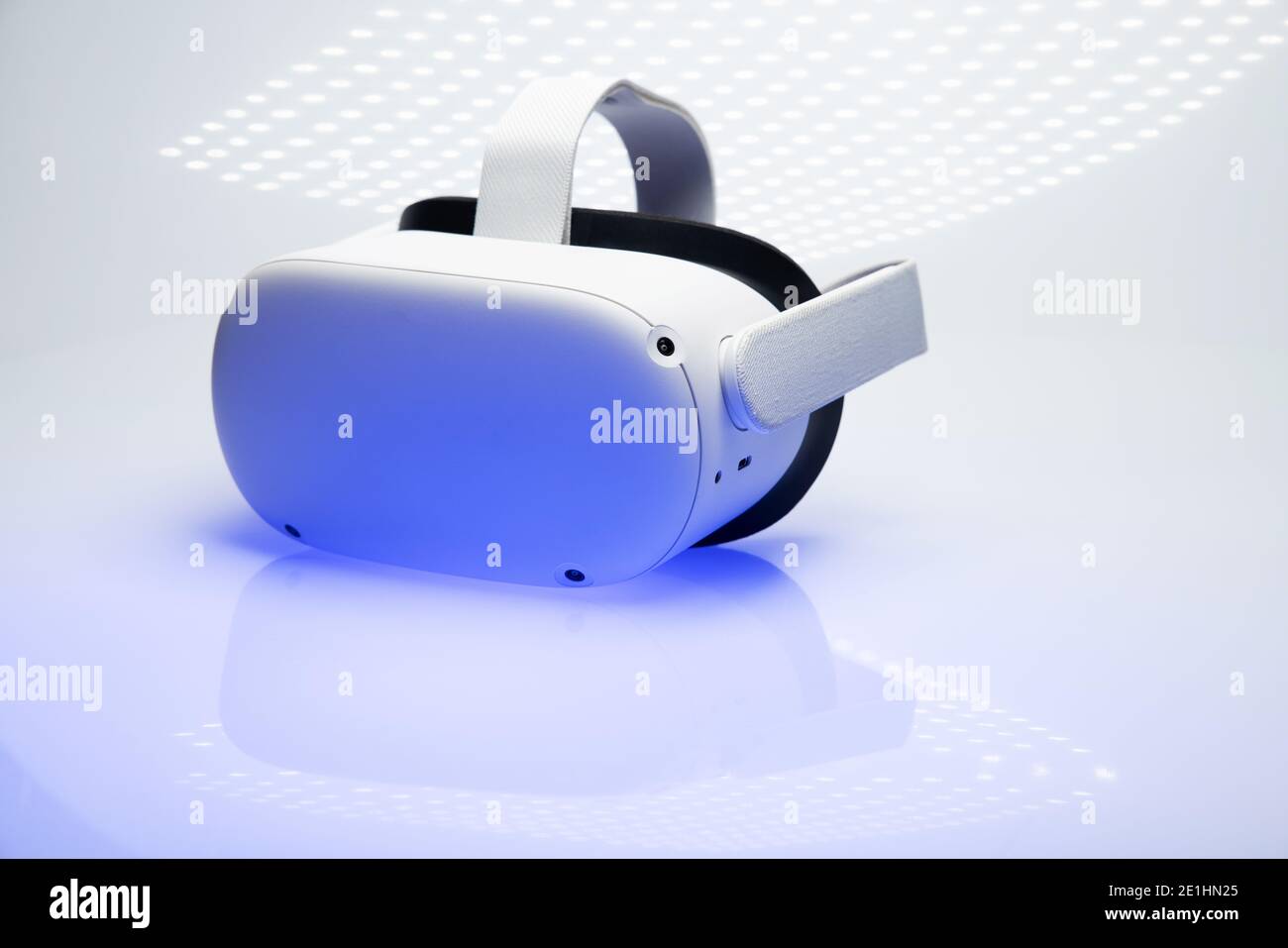 White new generation VR headset isolated on white background. Oculus ...