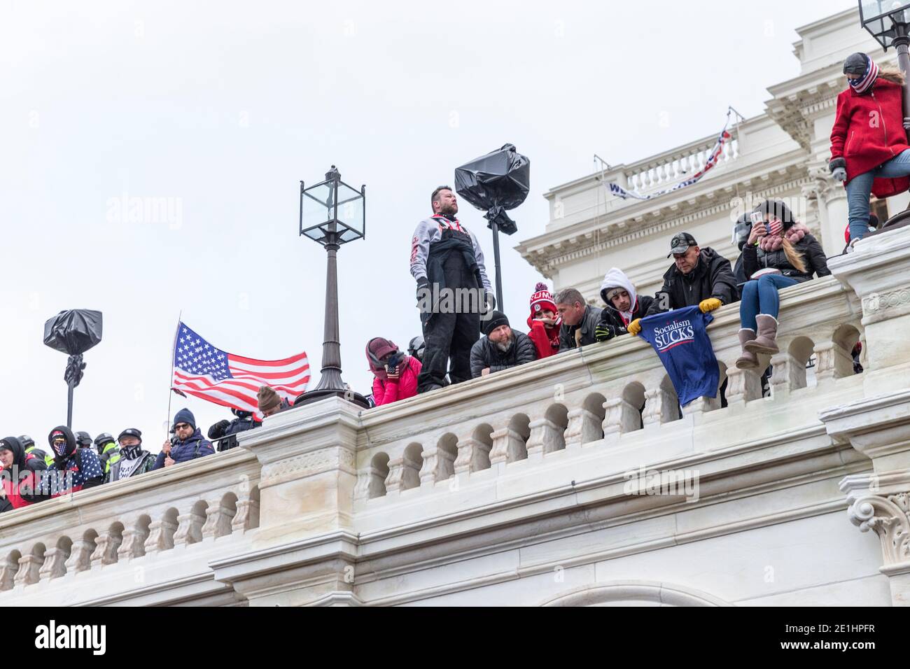 Washington, DC - January 6, 2021: Protesters seen all over Capitol ...