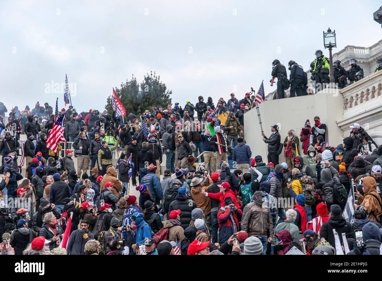Washington, DC - January 6, 2021: Protesters seen all over Capitol ...