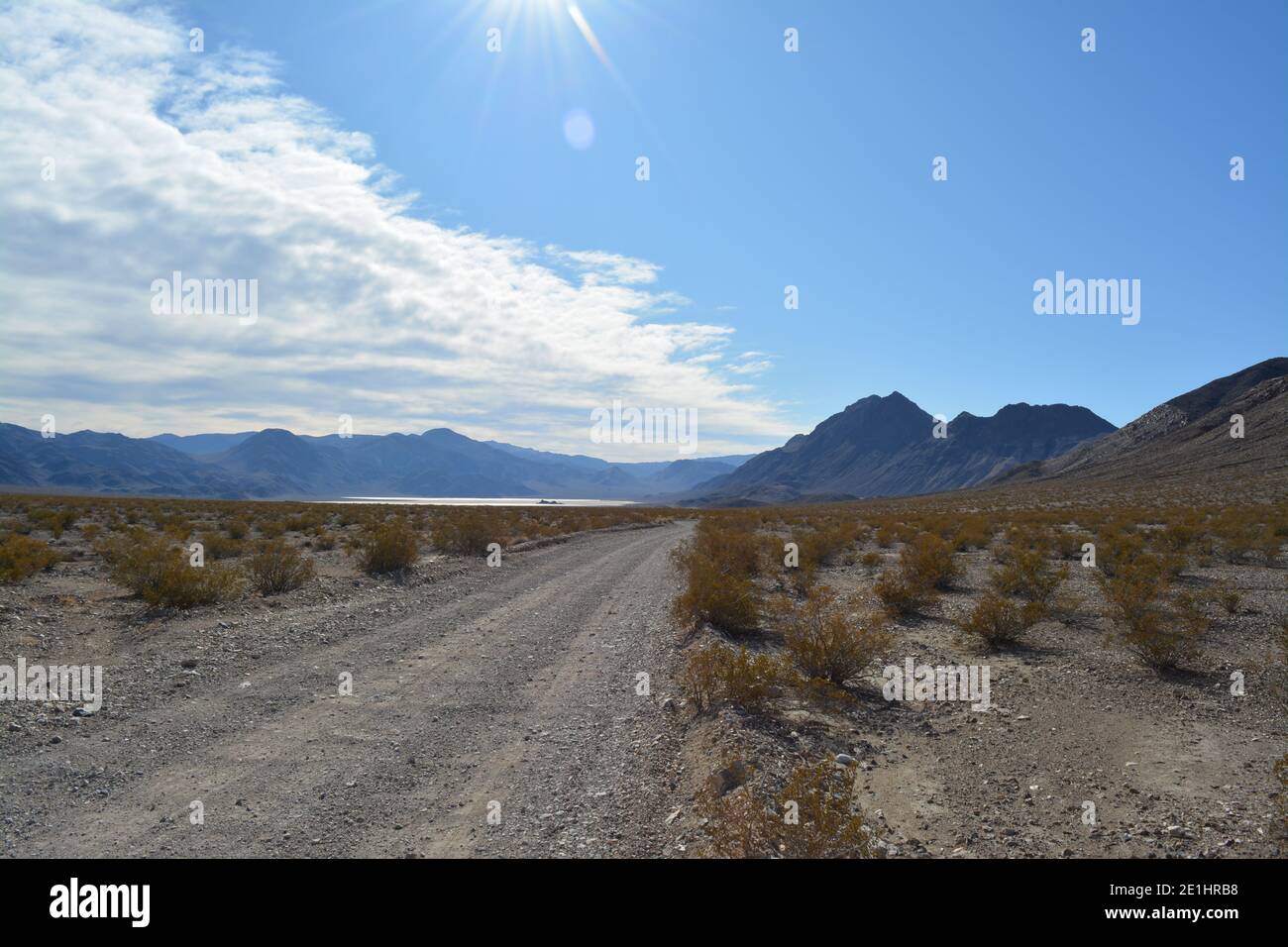 road trip over loose gravel on Racetrack road to the Race Track Playa ...