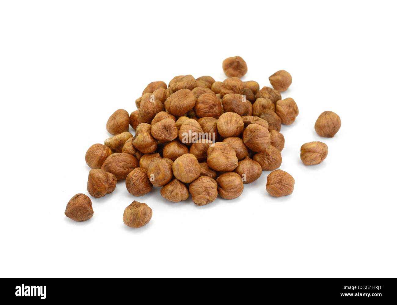 Heap of hazelnuts isolated on white background Stock Photo - Alamy