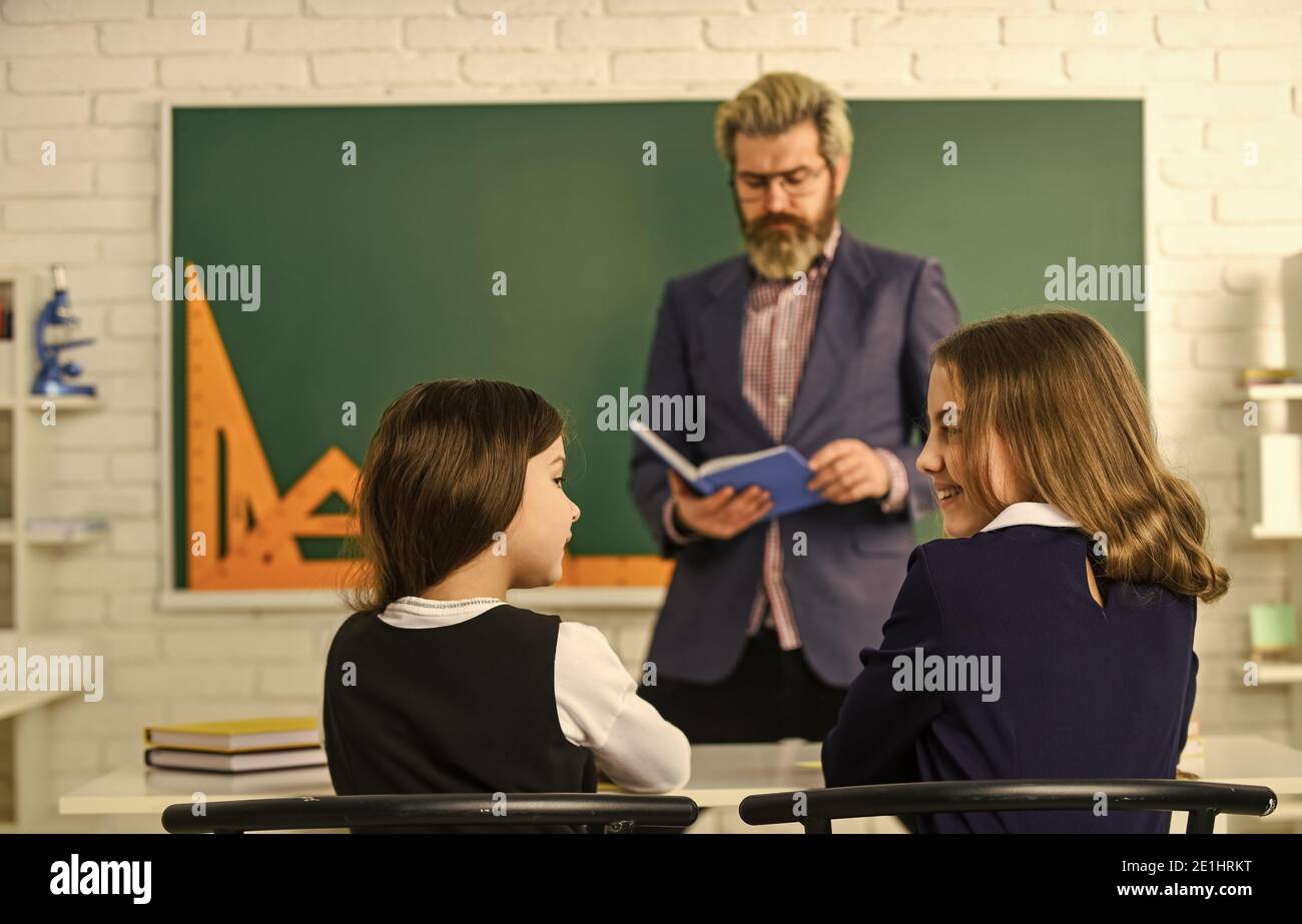 Daily school life. Friends study together. Back to school. Help and ...