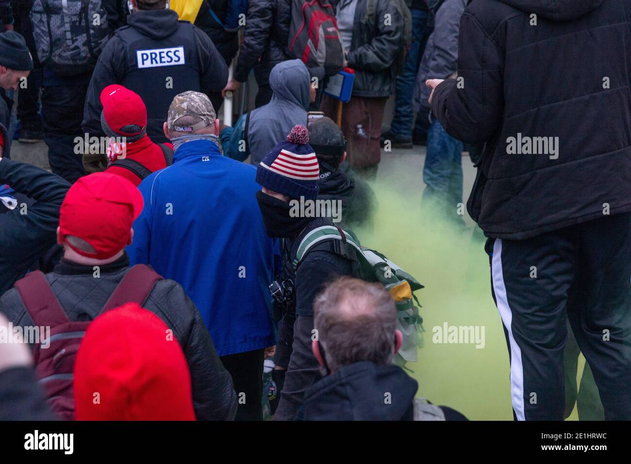 Riot police officer tear gas hi-res stock photography and images - Alamy