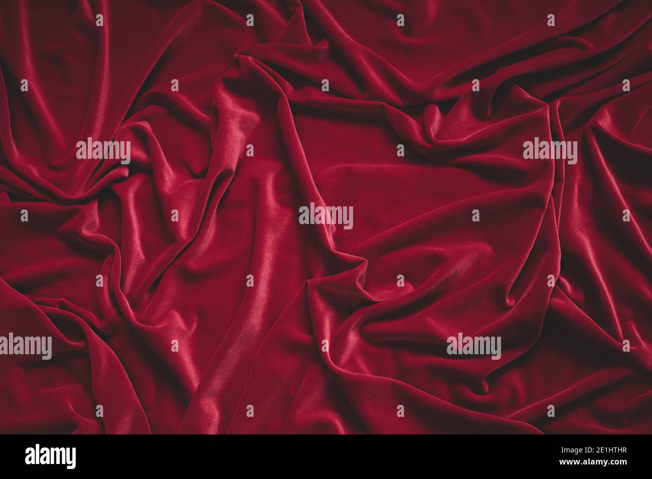 Detail of crumpled red velvet fabric Stock Photo - Alamy