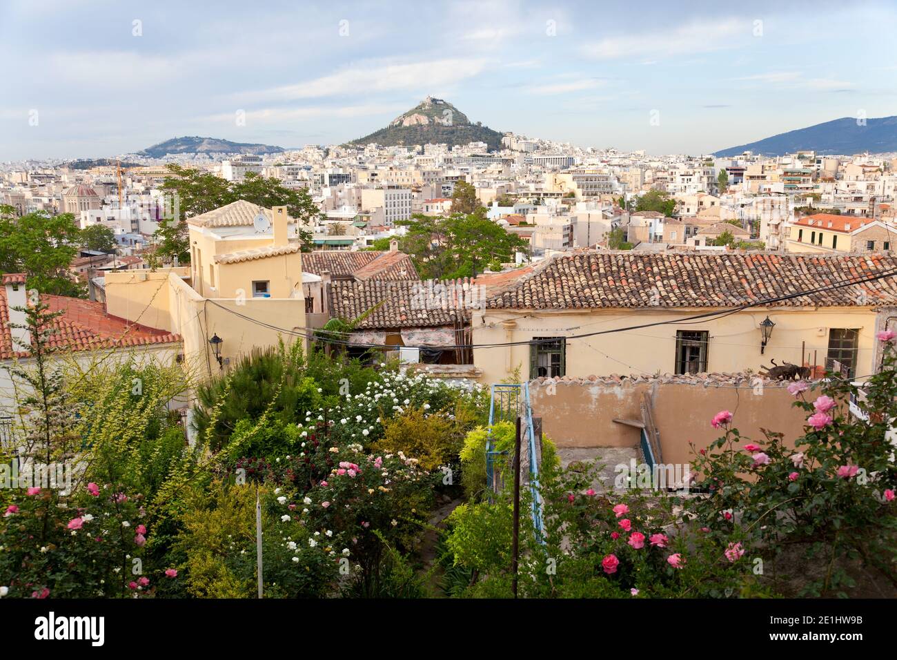 View to Lykavittos Hill, Athens, Greece Stock Photo - Alamy