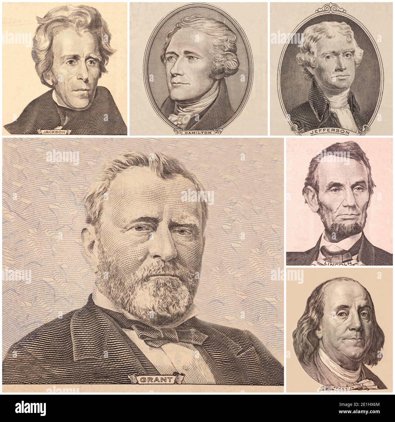 Portrait Presidents Of The United States Stock Photo - Alamy