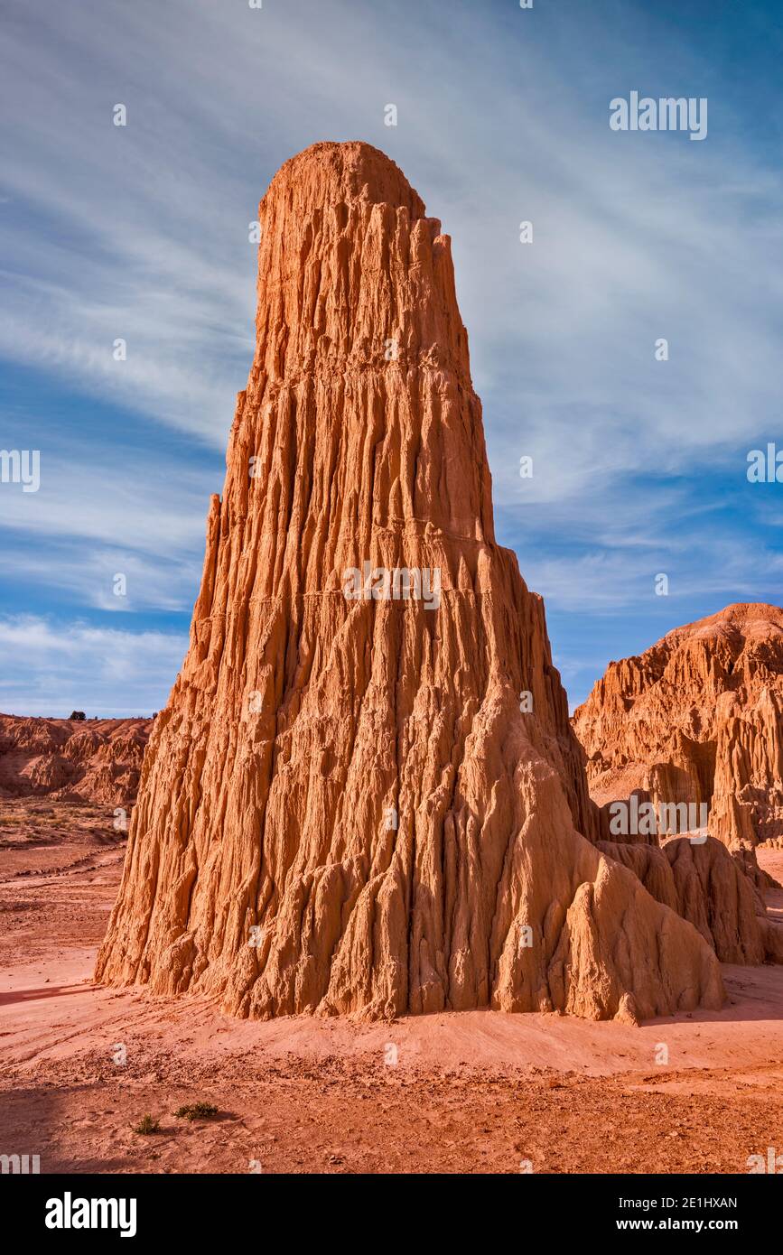 Bentonite clay hoodoo, badlands of Cathedral Gorge State Park, Great ...