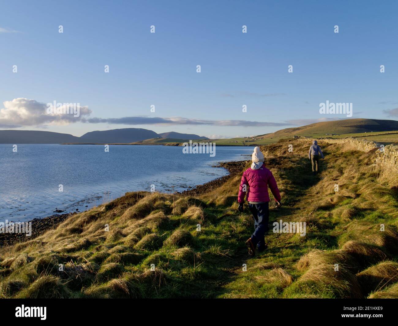 Walking on St Magnus Way, Orkney Isles Stock Photo - Alamy