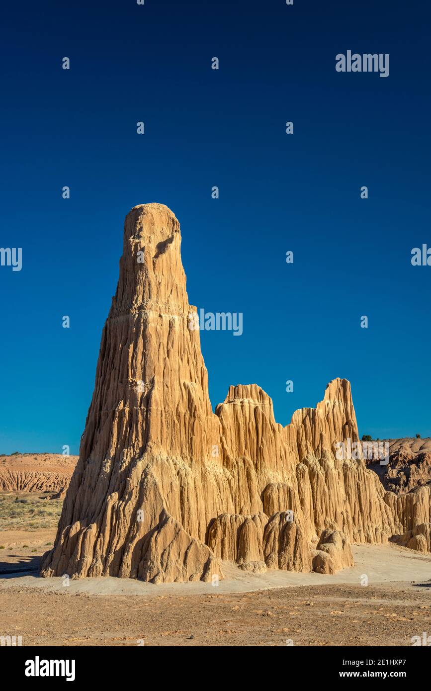 Bentonite clay hoodoo, badlands of Cathedral Gorge State Park, Great ...