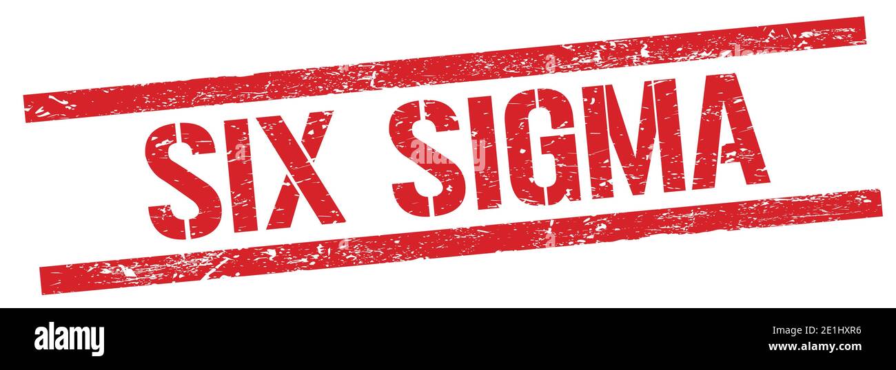 SIX SIGMA text on red grungy rectangle stamp sign Stock Photo - Alamy