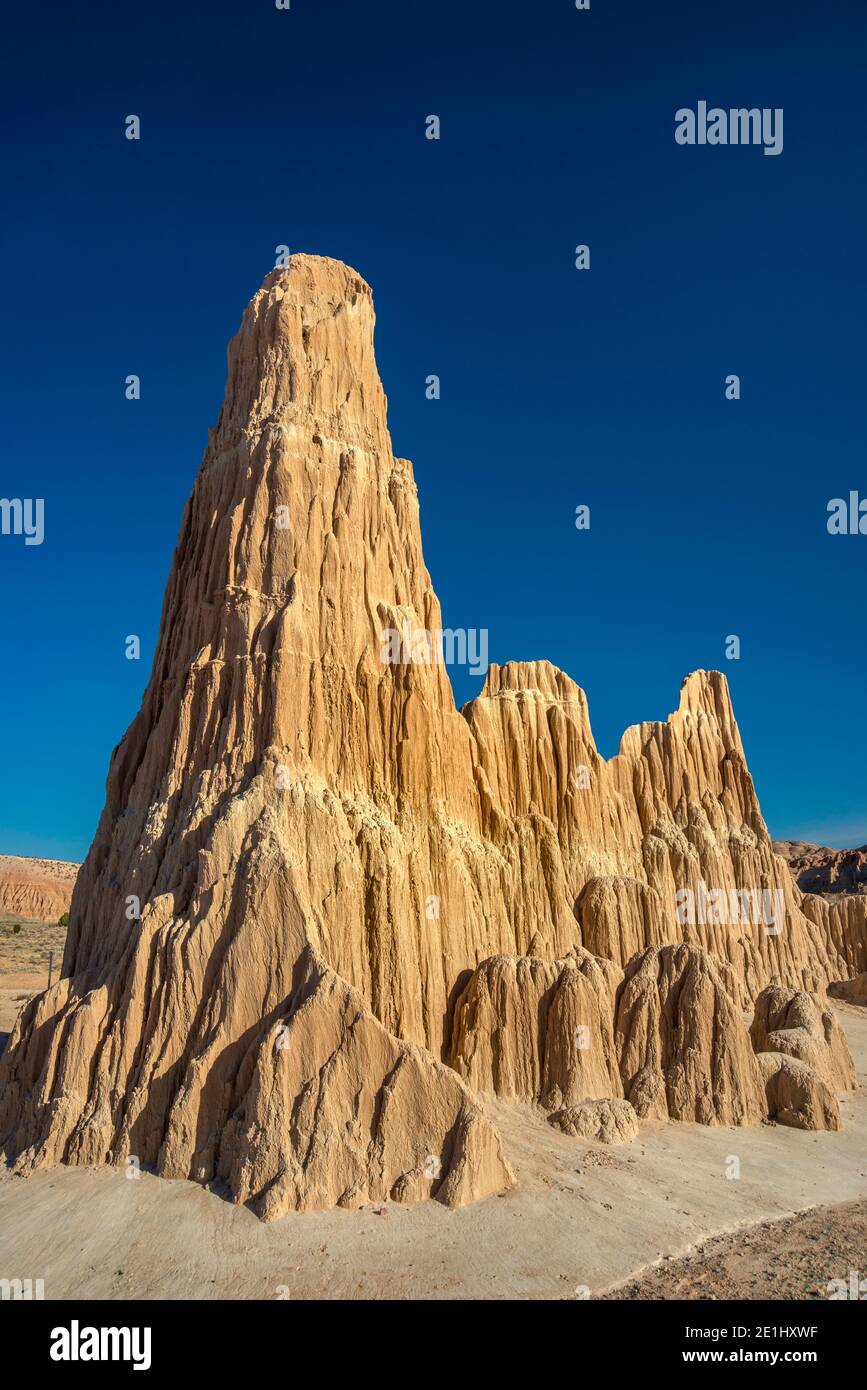 Bentonite clay hoodoo, badlands of Cathedral Gorge State Park, Great ...