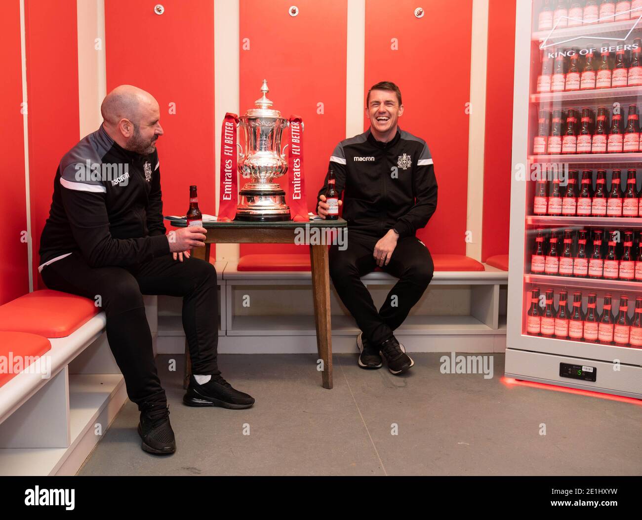 (Left to right) Marine FC club manager Neil Young and player Niall ...