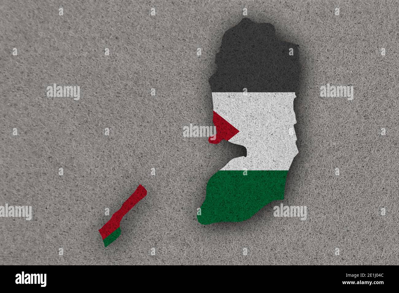 Map and flag of Palestine on felt Stock Photo - Alamy