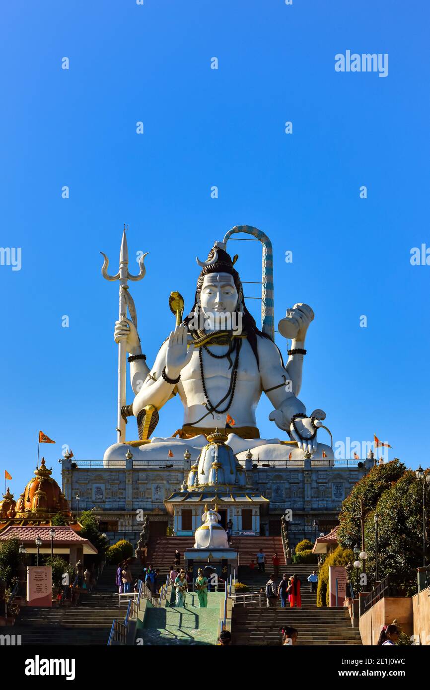 An image of lord Shiva statue at char Dham at Namchi in Sikkim India on ...