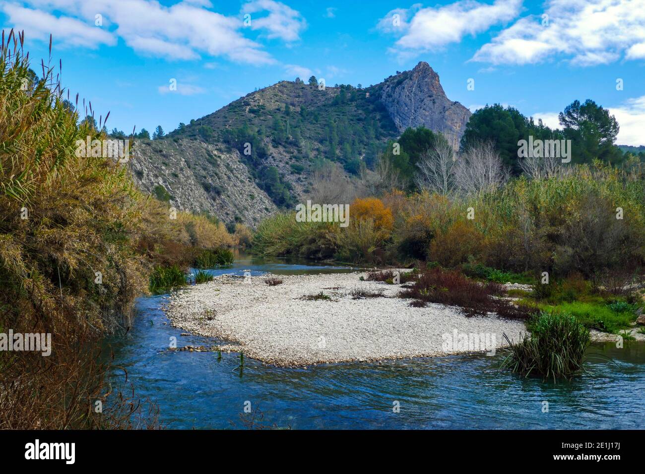 Albaida river with autumn colours hi-res stock photography and images ...