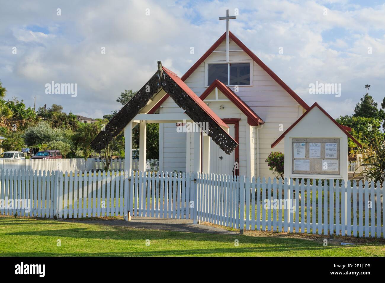 St. Peter's Catholic Church in Maketu, New Zealand, a heritage building ...