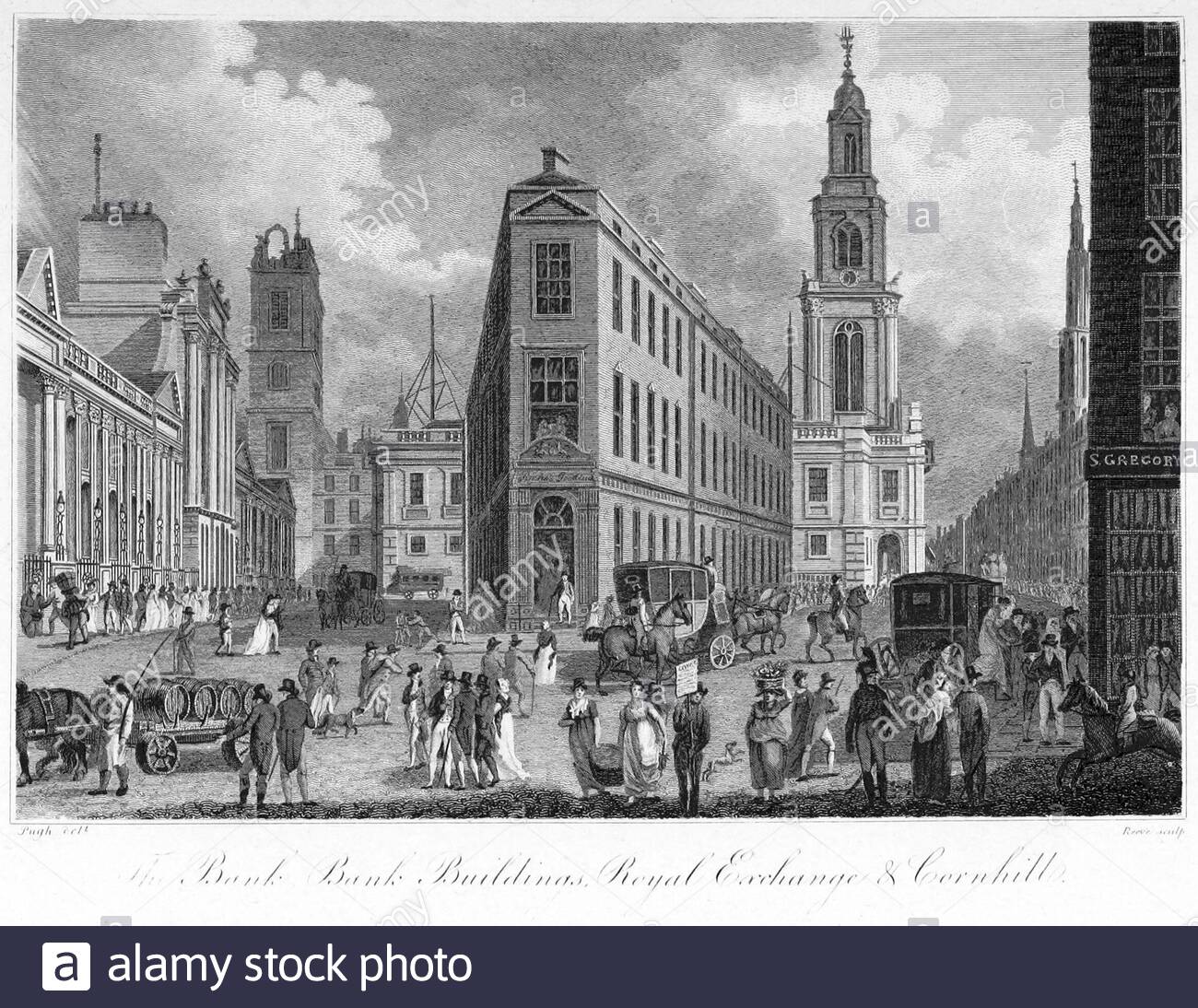 The Bank, Bank Buildings, Royal Exchange, Cornill, London England ...