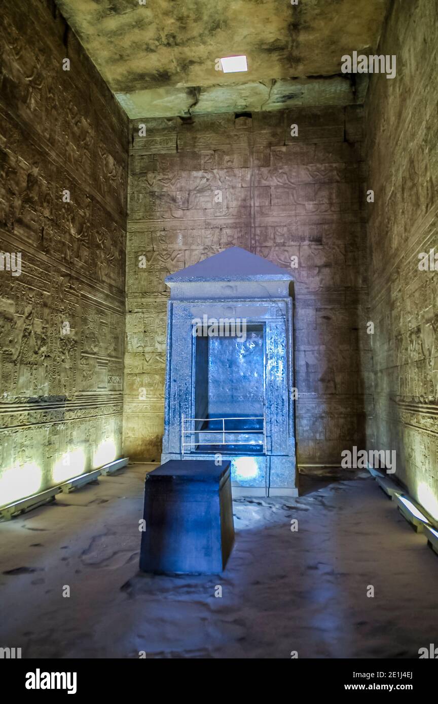 Edfu. This is the high altar at the 200BC Temple of Horus the Falcon ...
