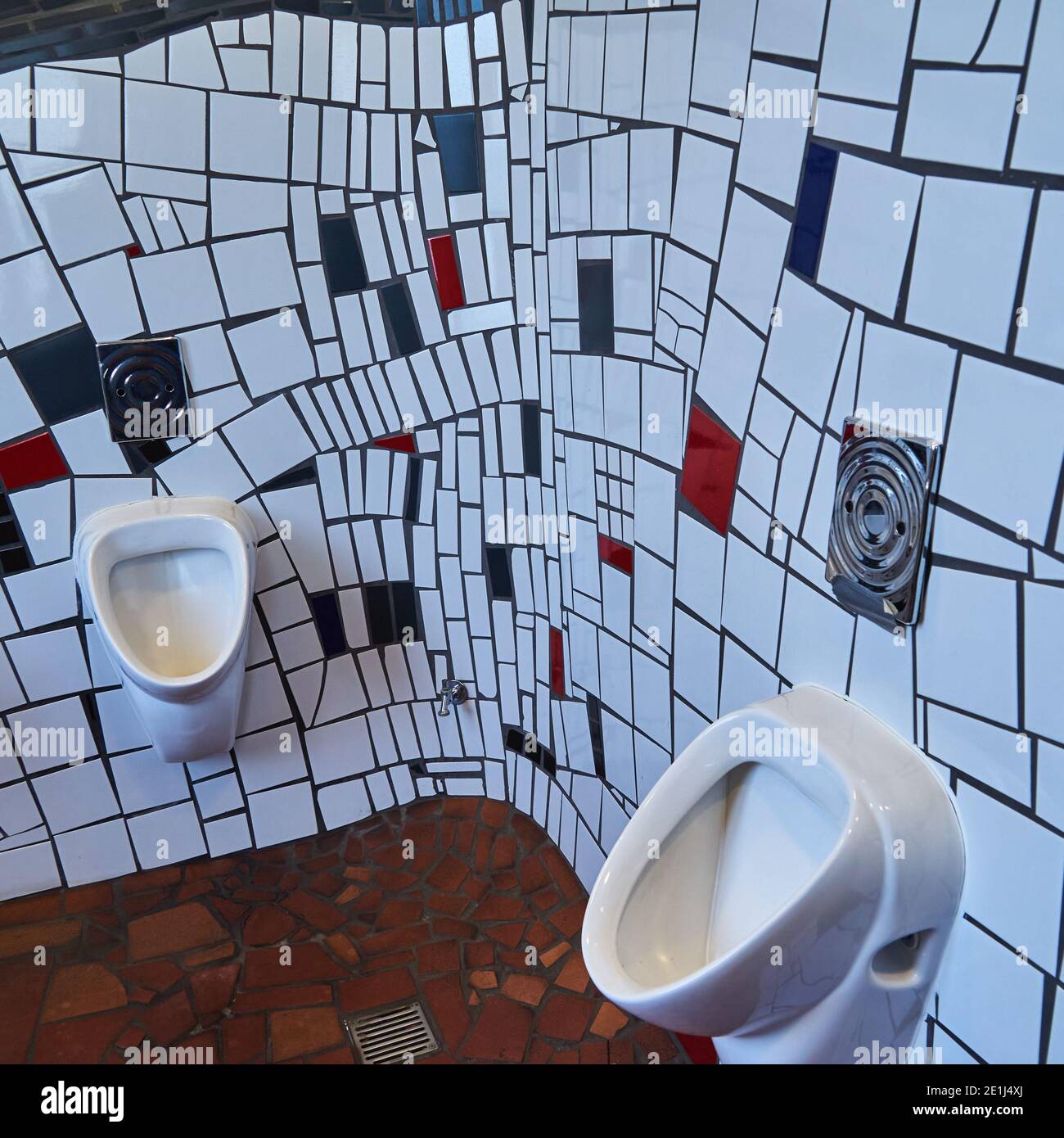 Uelzen, Germany, December 18., 2020: Urinals in the washroom of the ...