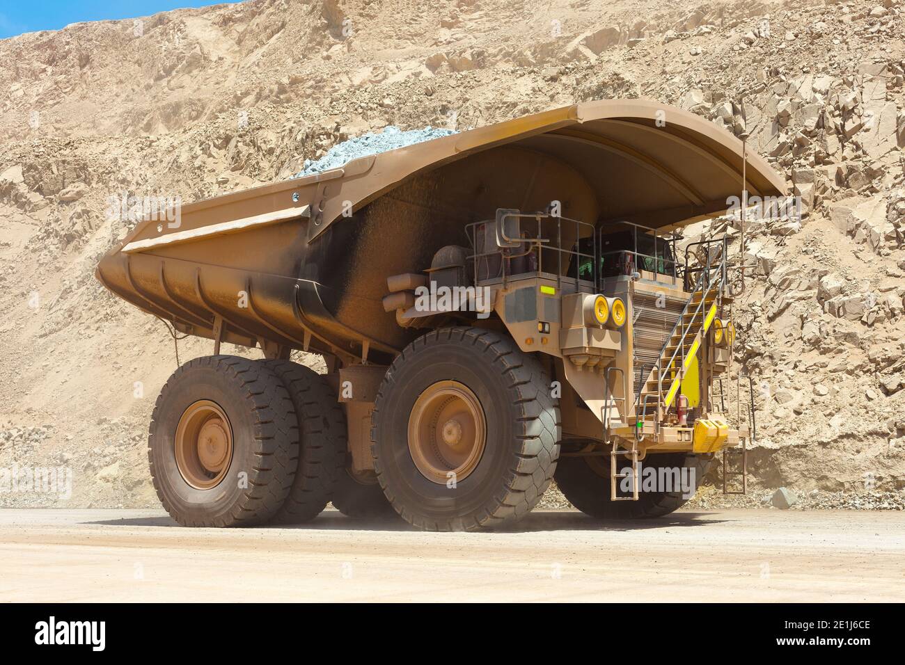 Huge dump truck in a copper mine in Latin America Stock Photo - Alamy