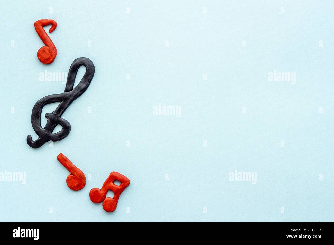 Flat lay of music notes, space for text. Music background Stock Photo ...