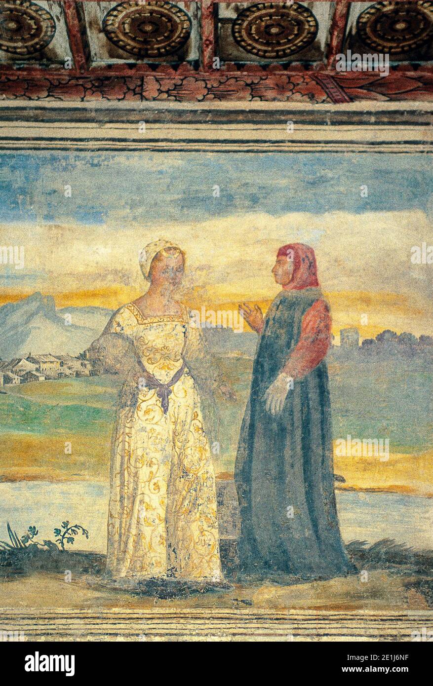 Italy Veneto Arquà Petrarca - House of Francesco Petrarca - internal ...