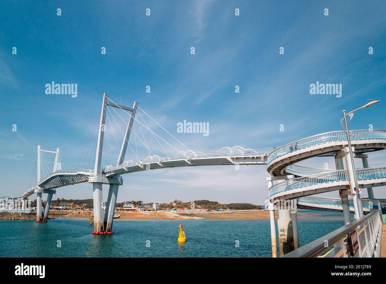 kkotge(Blue crab) bridge at BaeksaJang port in Anmyeondo Island, Taean ...