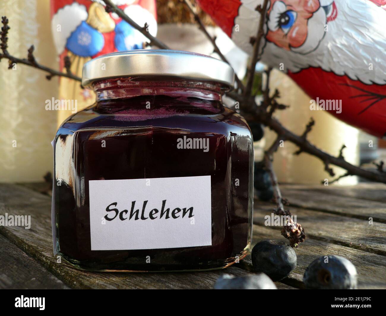 Sloe Jam Homemade Stock Photo - Alamy