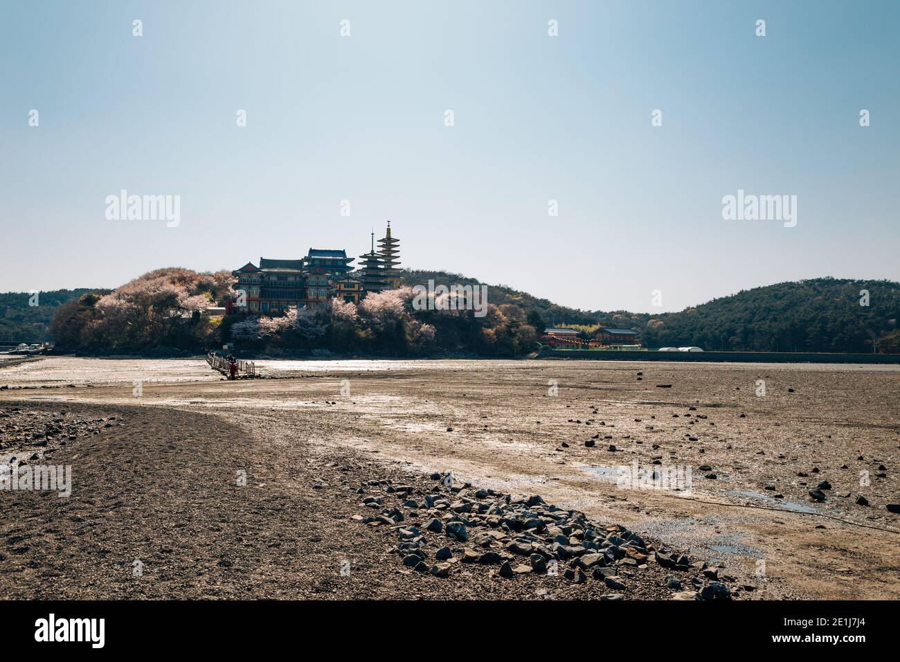 Anmyeonam temple and beach in Anmyeondo Island, Taean, Korea Stock ...
