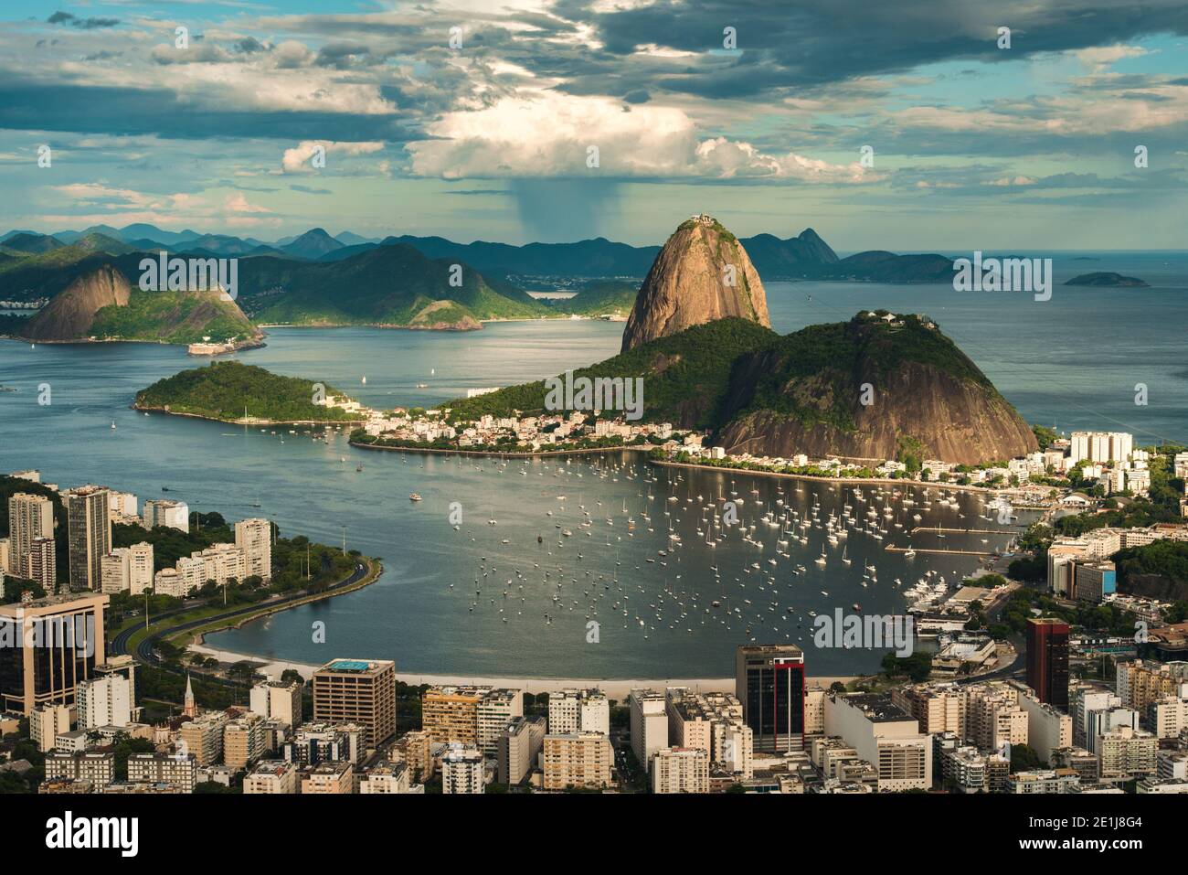 Famous View of Rio de Janeiro With the Sugarloaf Mountain, Botafogo ...