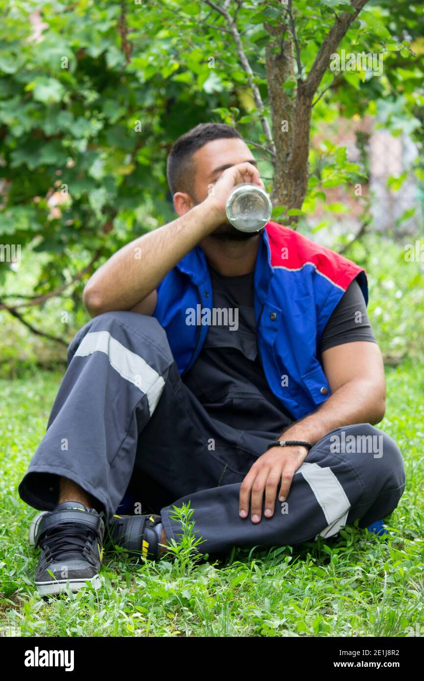 Alcoholism young man drunk hi-res stock photography and images - Alamy
