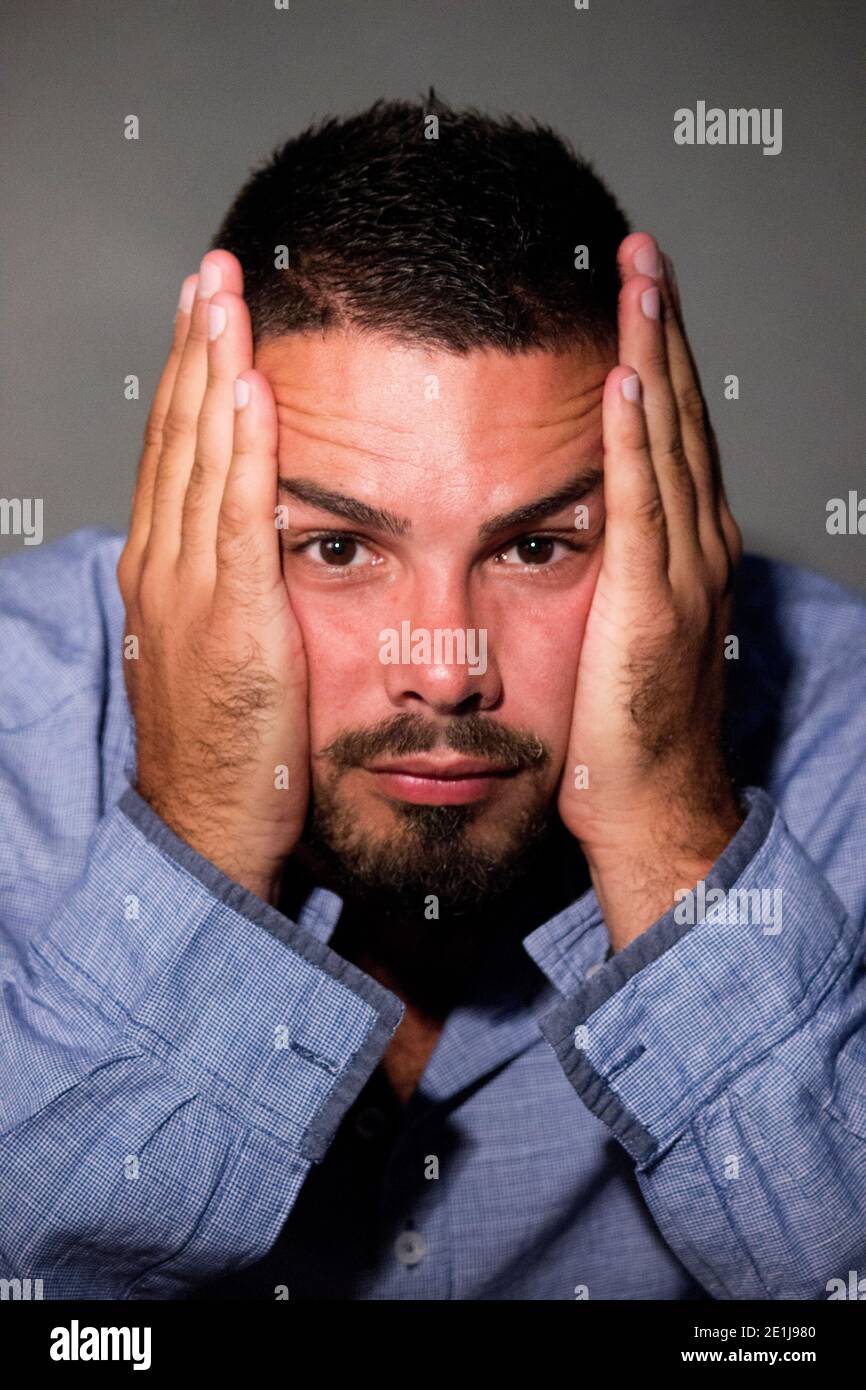 worried man Stock Photo - Alamy