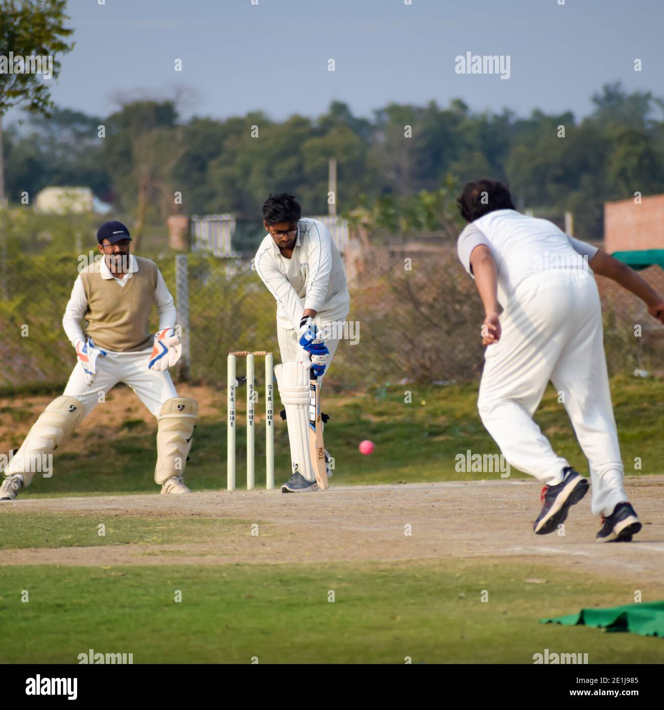 New Delhi India – July 01 2018 : Full length of cricketer playing on ...
