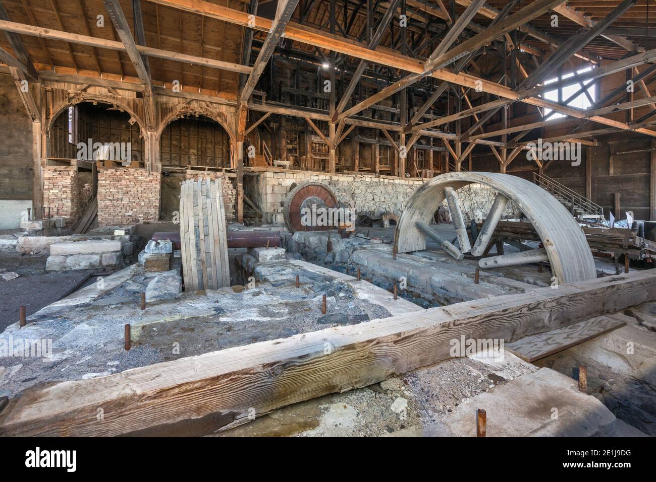 Interior of Mill building, Silver Mine, Berlin ghost town, Berlin ...