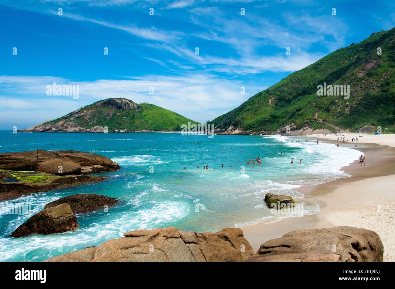 Praia do Meio Beach near Grumari, Rio de Janeiro, Brazil Stock Photo ...
