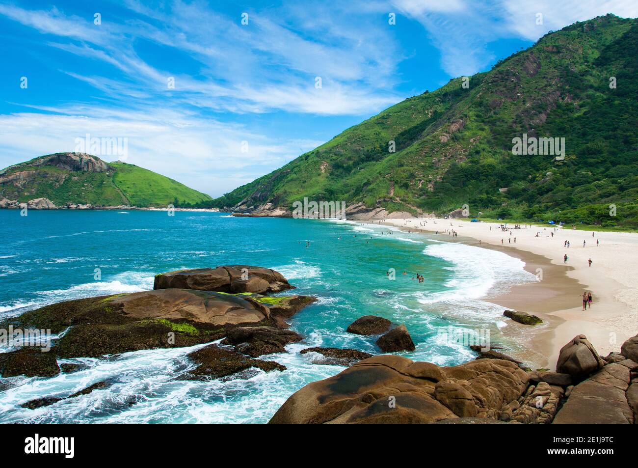 Praia do Meio Beach near Grumari, Rio de Janeiro, Brazil Stock Photo ...