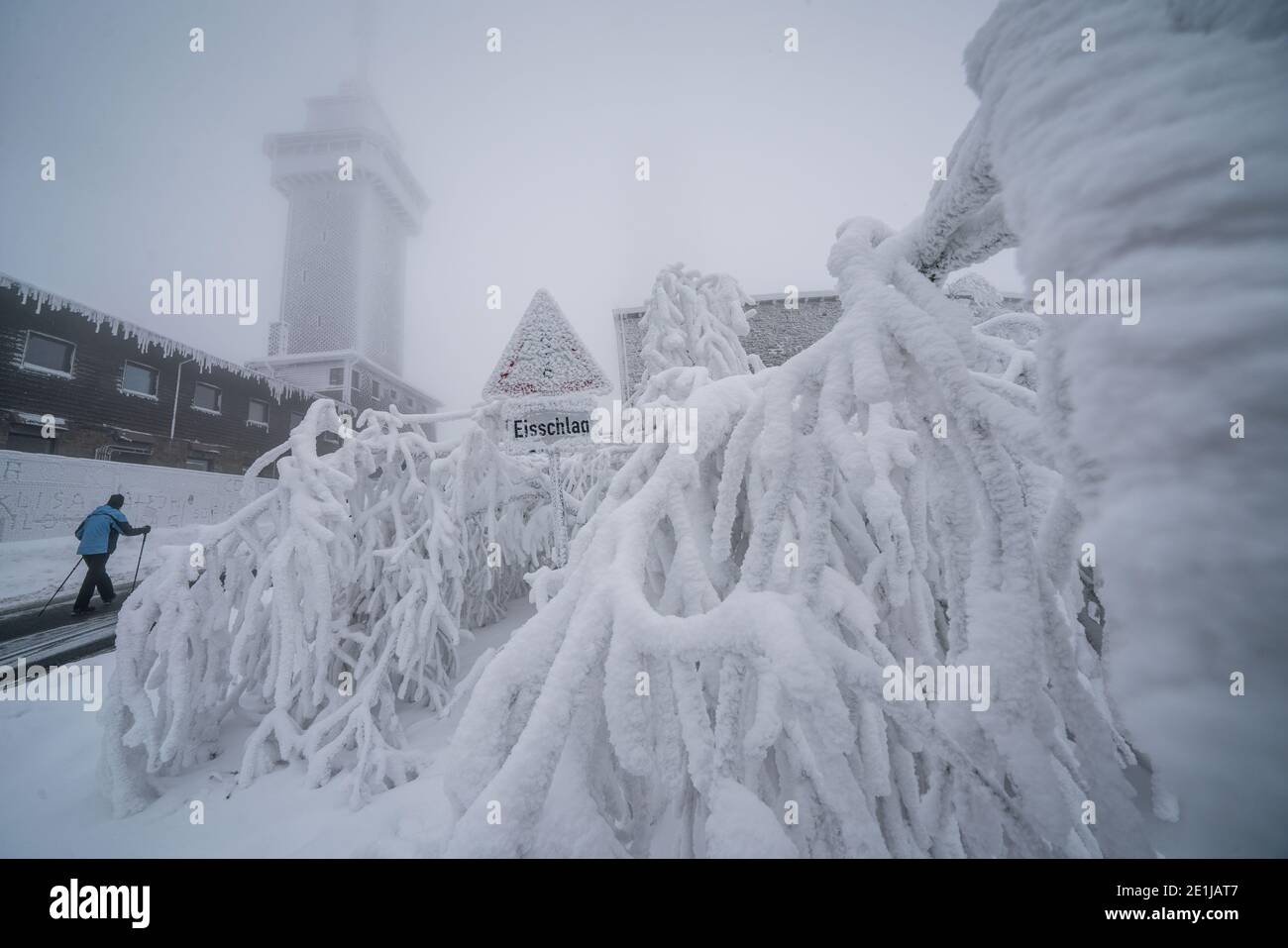 Schmitten, Germany. 07th Jan, 2021. The trees on the summit plateau of ...
