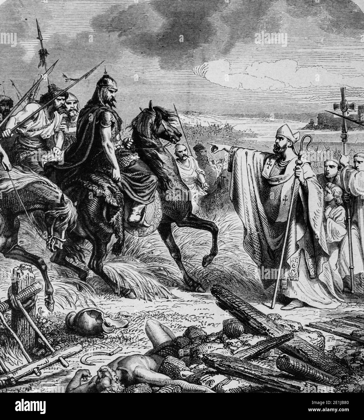 Statue of saint louis Black and White Stock Photos & Images - Alamy