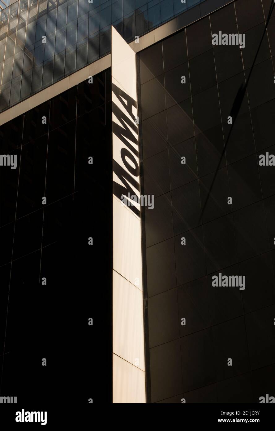 MOMA sign in Manhattan NYC Stock Photo - Alamy