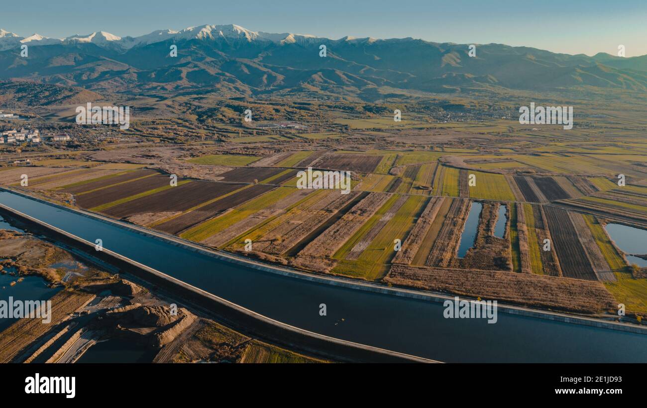 dam on the river and lakes on its edge Stock Photo - Alamy