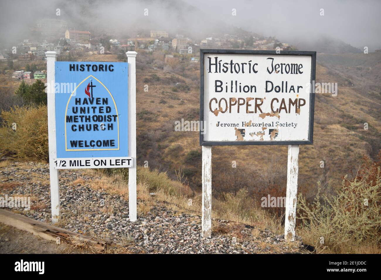 Jerome, AZ. U.S.A. 12/12/2020. A National Historical Landmark 1967 ...
