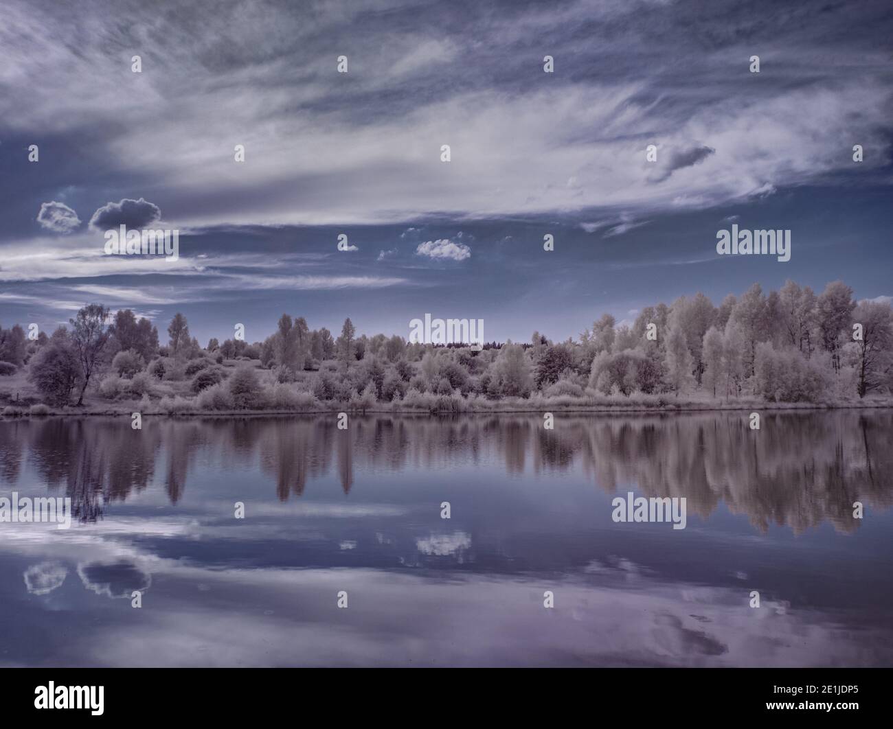 infrared photography - ir photo of landscape with tree under sky with ...